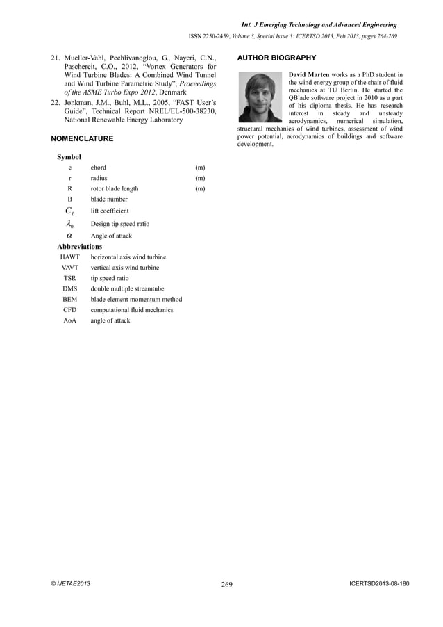 Qblade An Open Source Tool For Design And Simulation Pdf