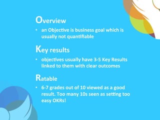 OKR - a guide to objectives and key results | PDF