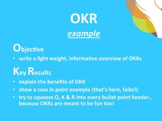 OKR - a guide to objectives and key results | PDF