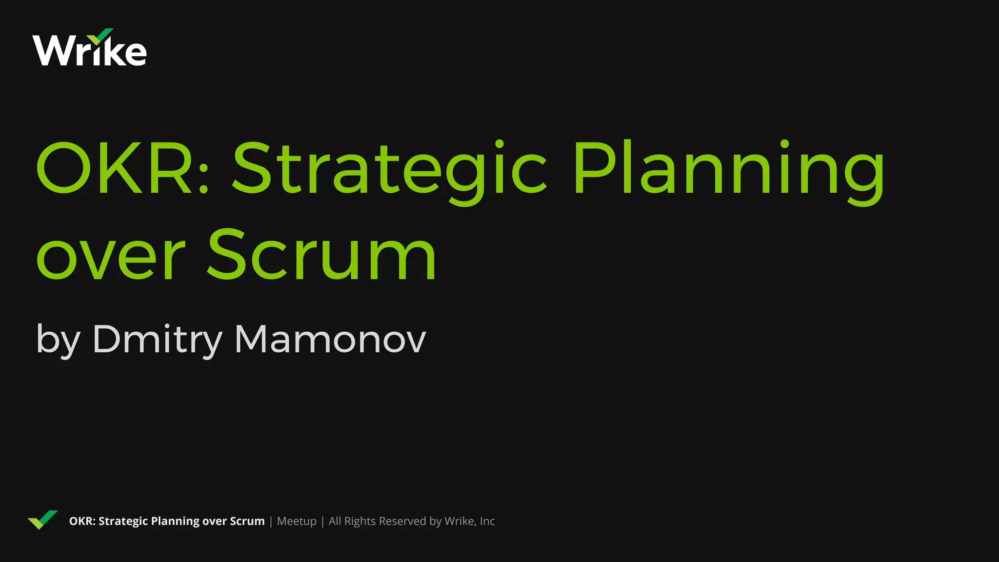 "Okr strategic planning over scrum" | PPT