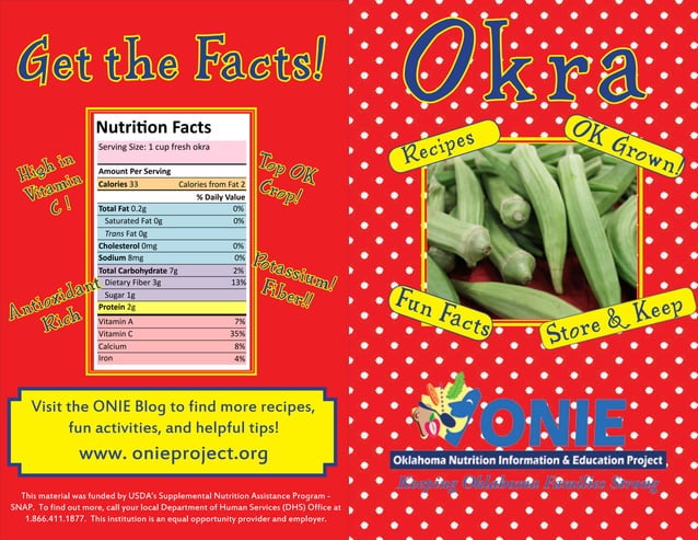 Okra Facts Brochure | PDF | Nutrition | Healthy Living