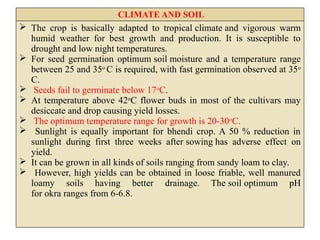 Recent trends in production technology of okra | PPTX