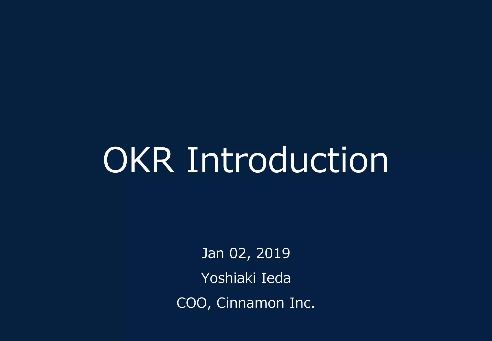 OKR introduction | PPTX