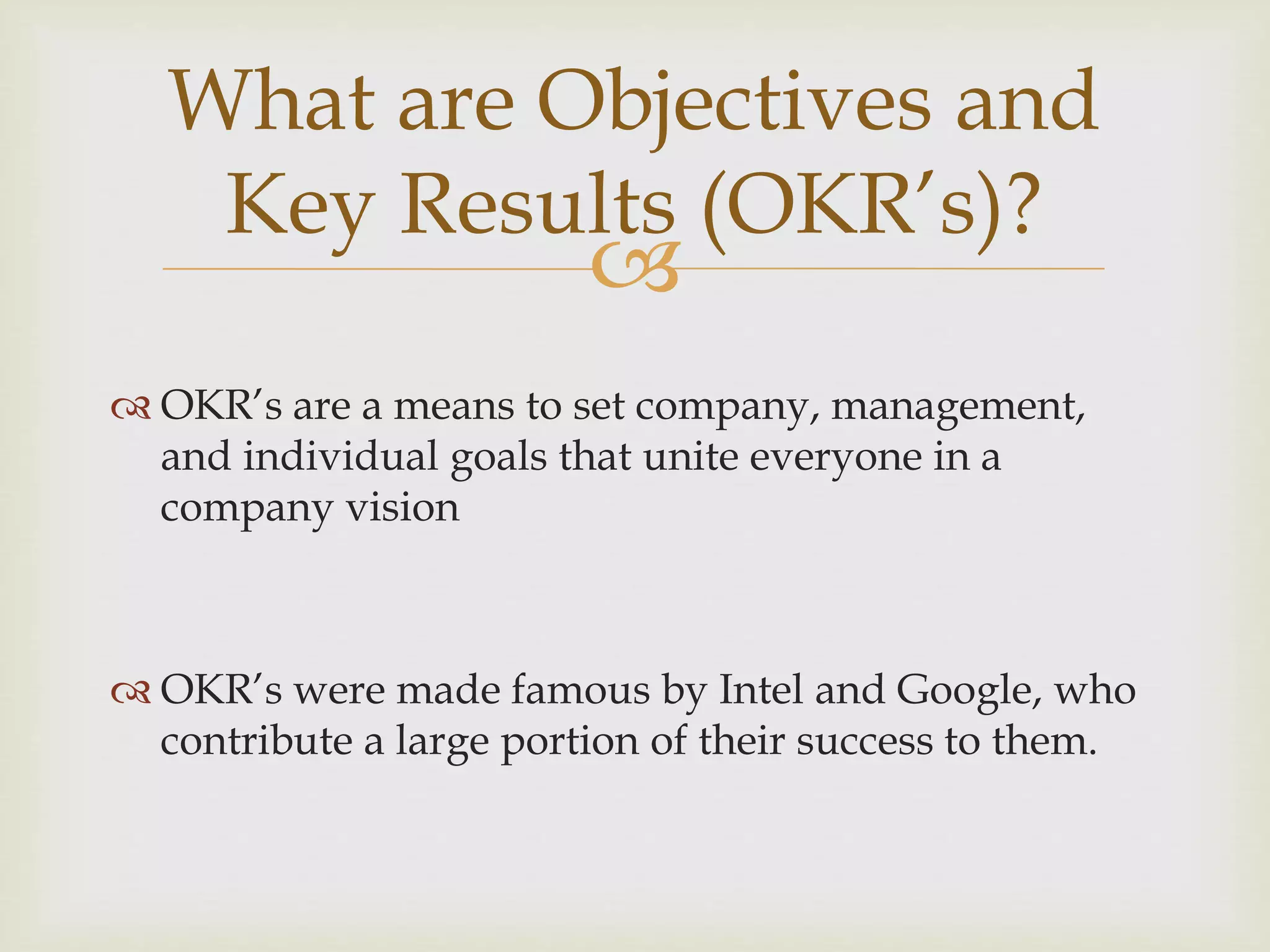 OKR Intro Powerpoint Michael Thomas Jr. | PPT