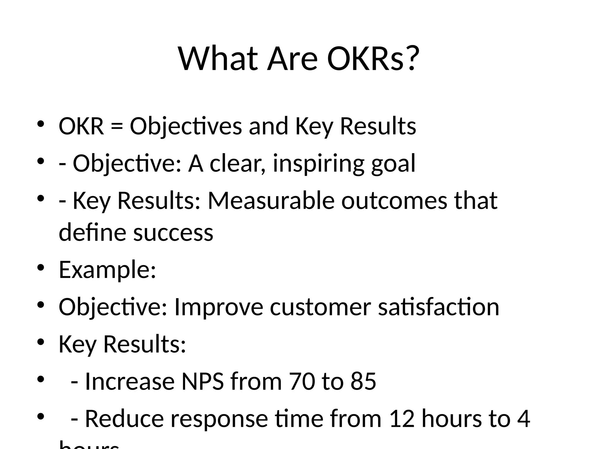 OKR (Objective and Key Results) - A Goal Setting Framework | PPT