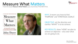 Objective & Key Results (Measure What Matters) | PDF