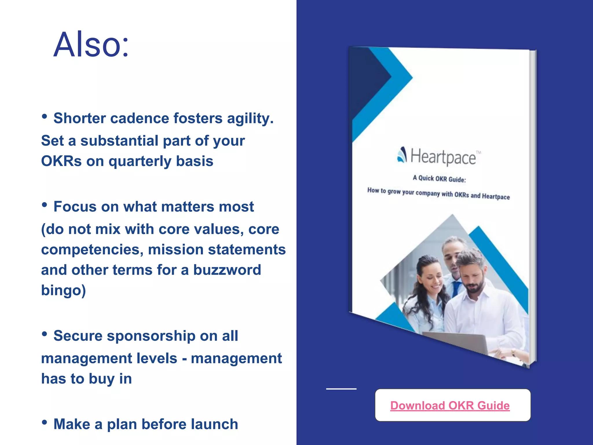 OKR Best Practices. Useful tips for creating Objectives & Key Result | PDF