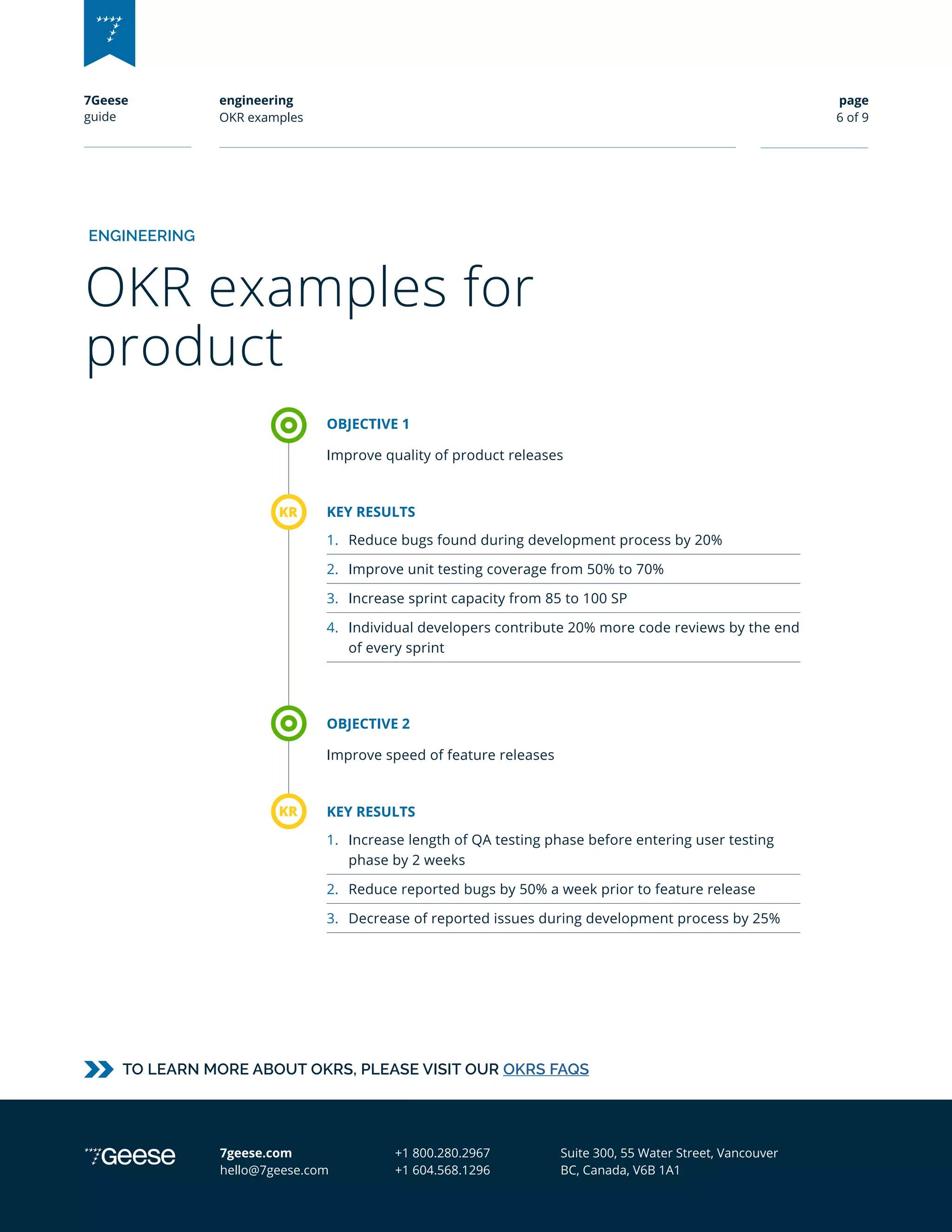 Software Engineering OKR Examples | PDF | Computer Software and ...