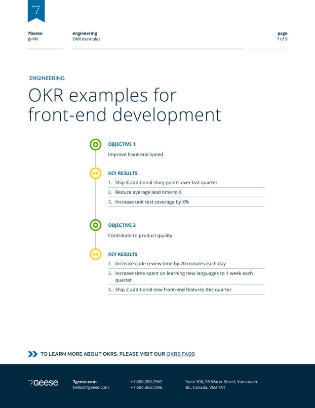 Software Engineering OKR Examples | PDF | Computer Software and ...