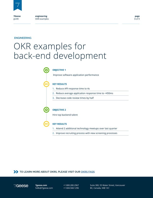 Software Engineering OKR Examples | PDF | Computer Software and ...