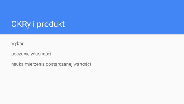 OKRy - prezentacja ProductTank | PPT