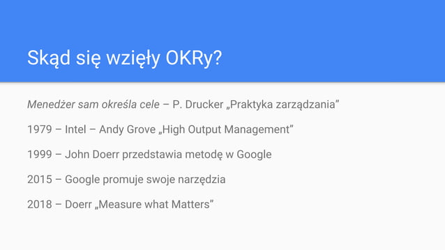 OKRy - prezentacja ProductTank | PPT