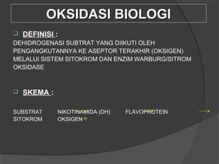 Oksidasi biologi | PPT