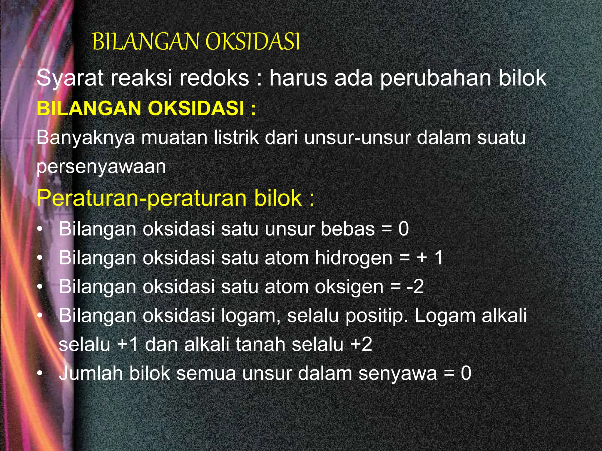 Power Point Reaksi Oksidaasi dan Reduksi | PPT