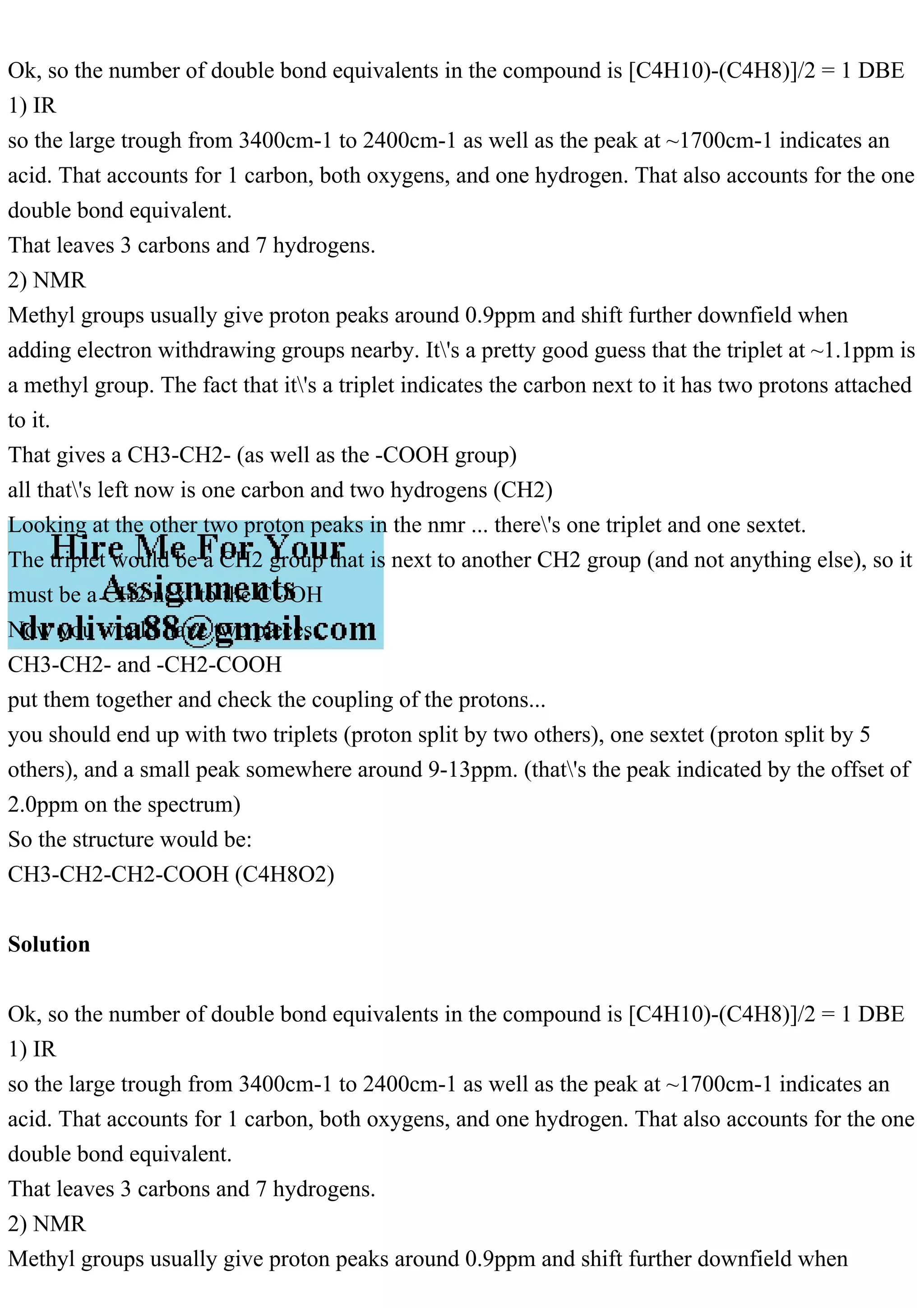Ok, so the number of double bond equivalents in the compound is [C4H.pdf