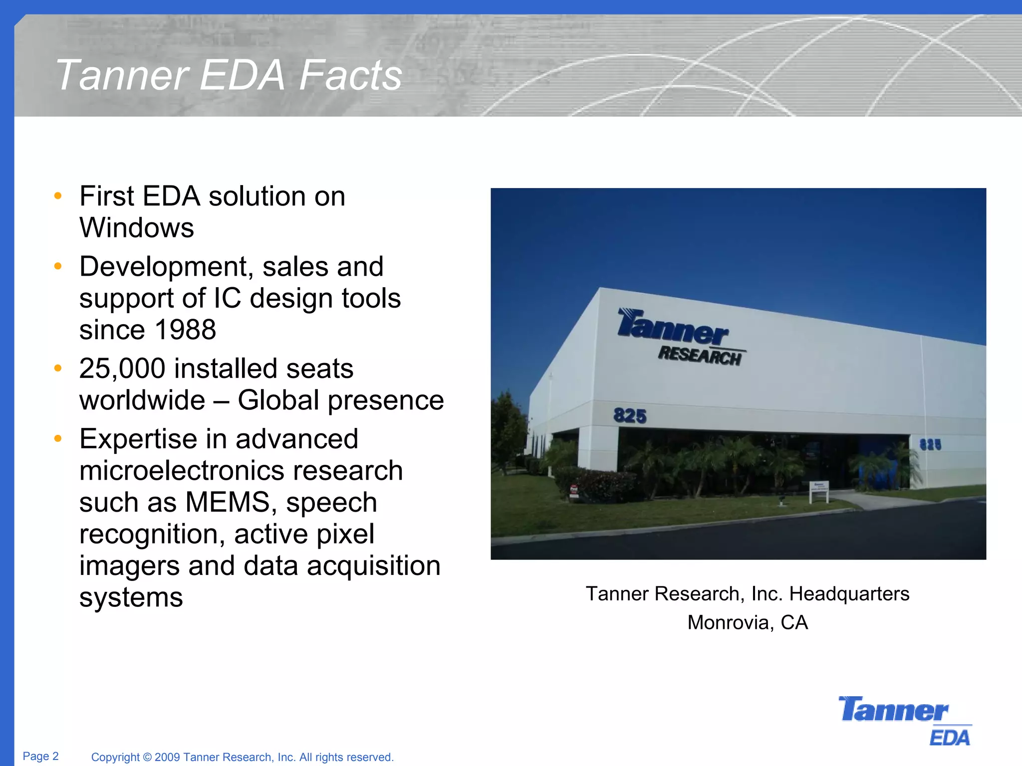 Parasitic Extraction Product from Tanner EDA | PPT