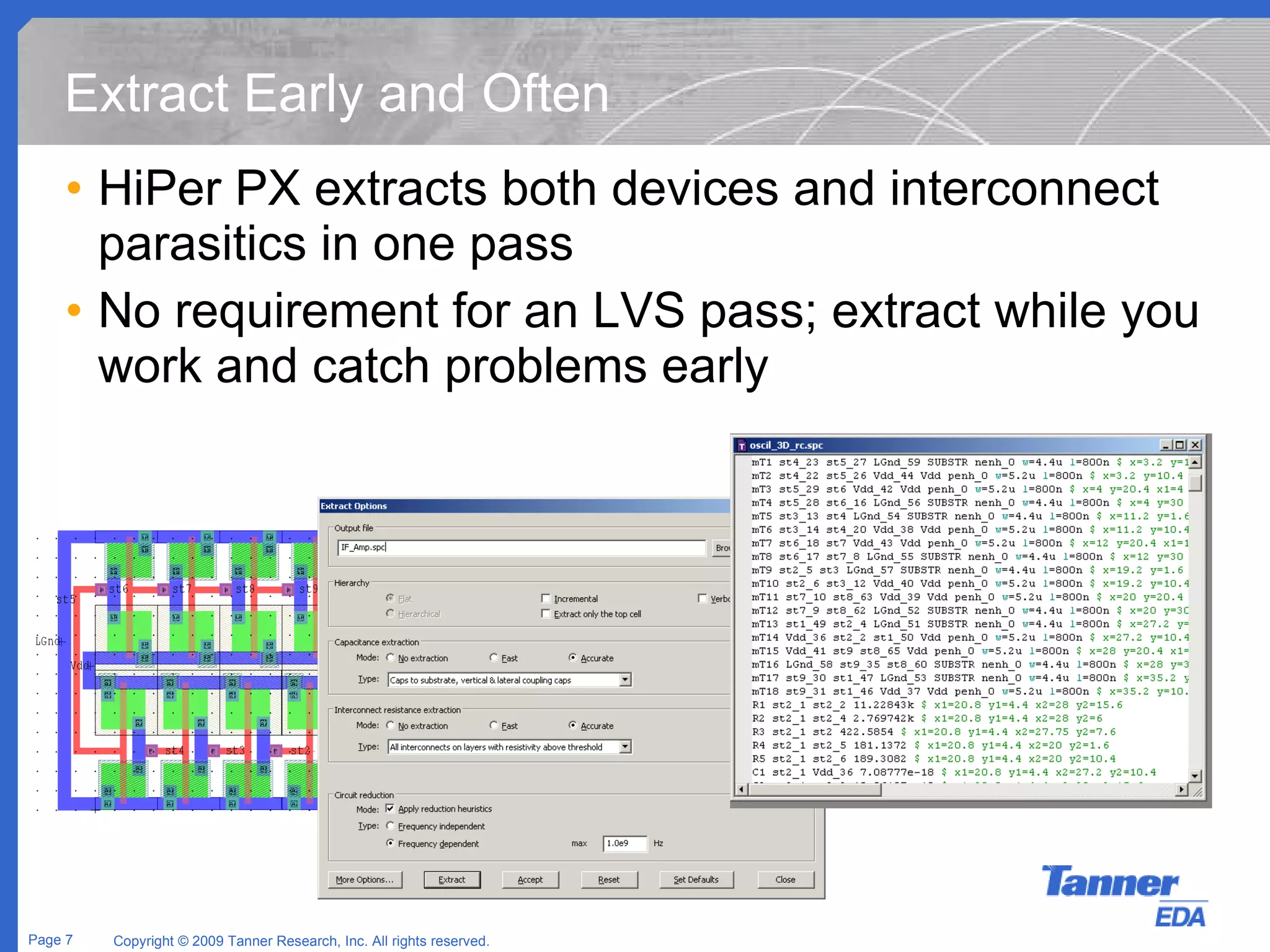 Parasitic Extraction Product from Tanner EDA | PPT