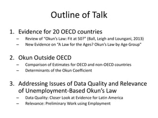 Okun talk at new school by Prakash Loungani | PPTX