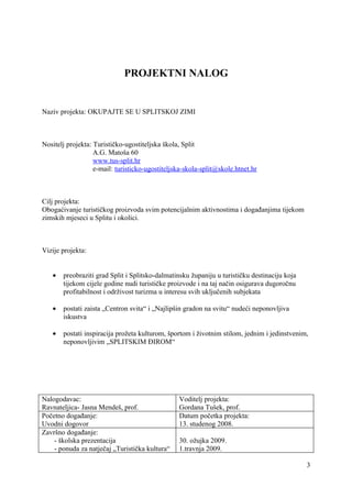 Okupajte Se U Splitskoj Zimi | DOC