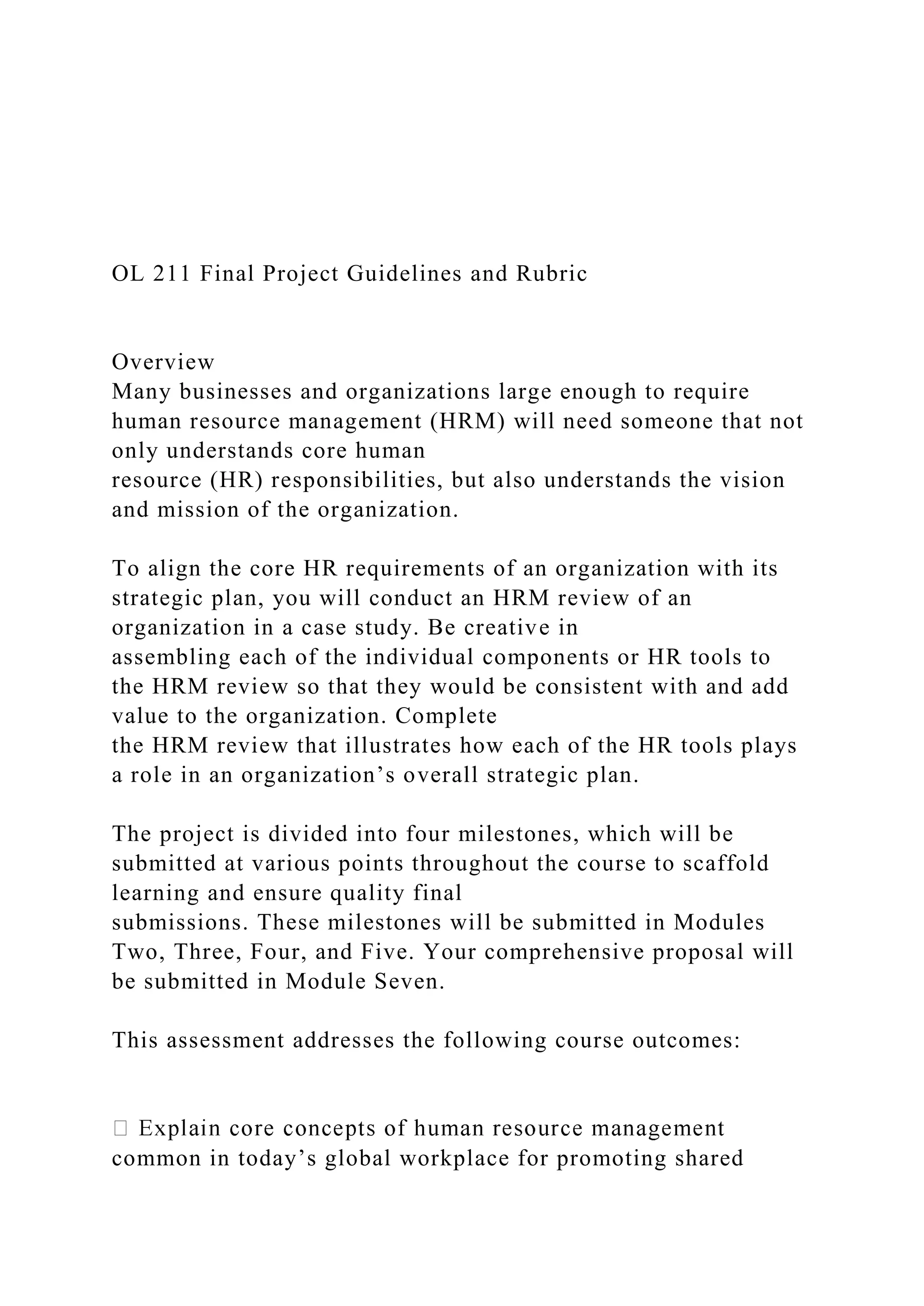 OL 211 Final Project Guidelines and Rubric Overview .docx