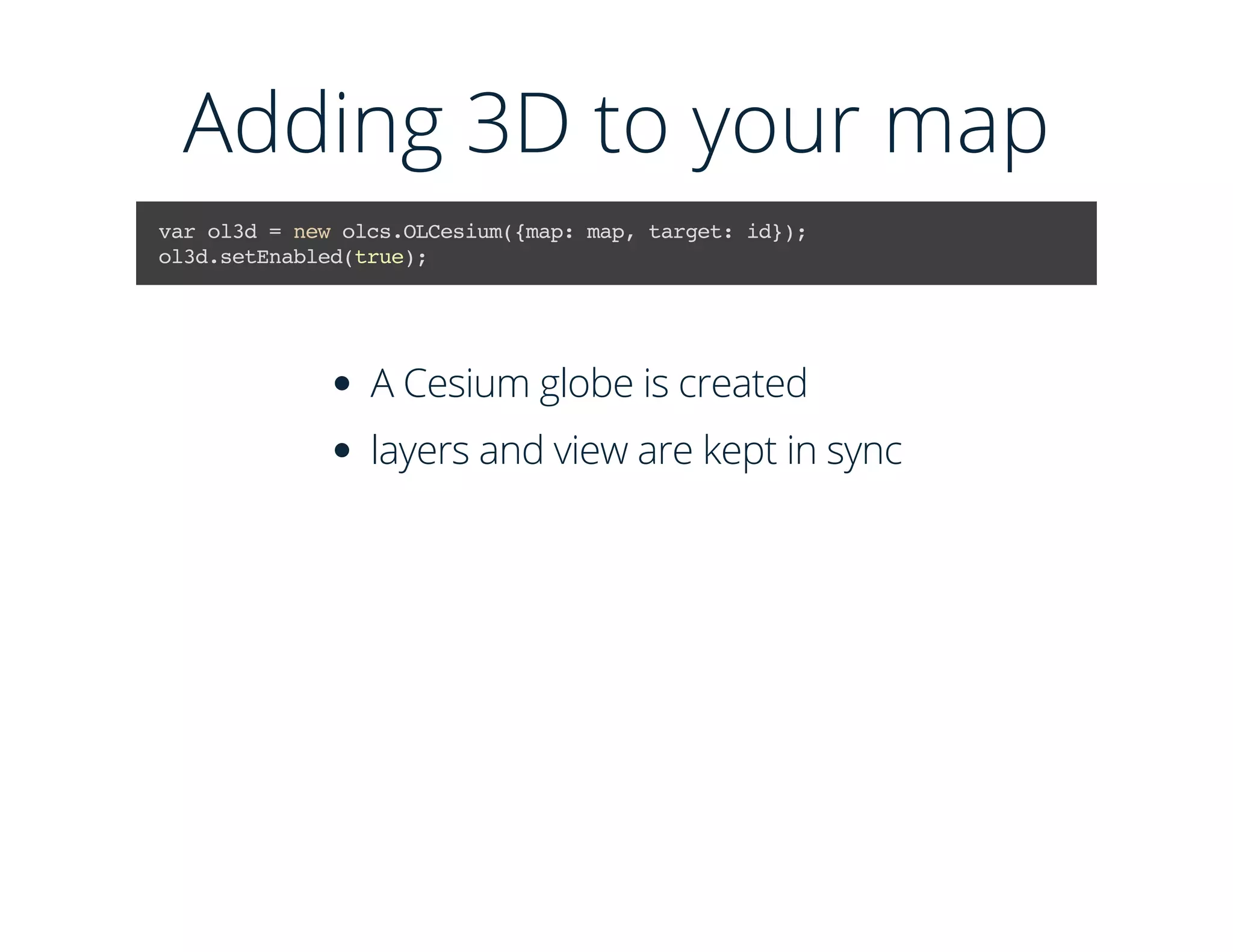 OL3-Cesium: 3D for OpenLayers maps | PDF
