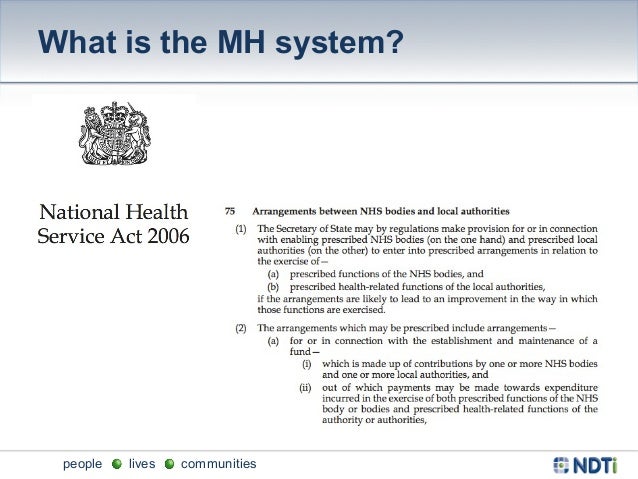 Overview of the mental health system - for Older Leaders 4 Change