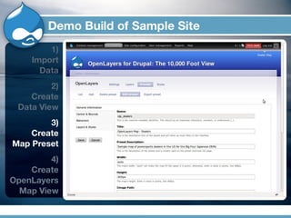 OpenLayers for Drupal: The 10,000 Foot View | PPT