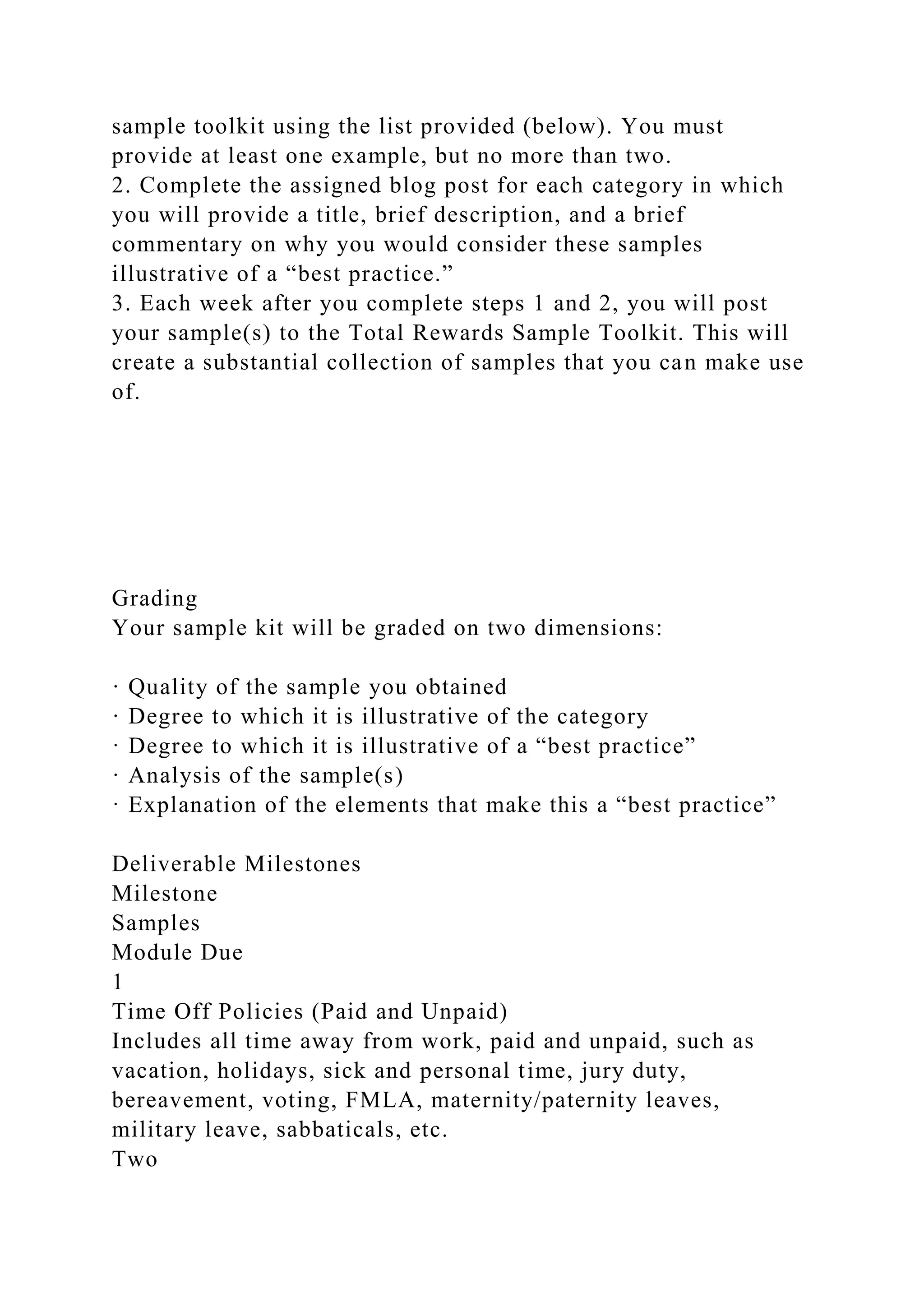 OL 620 Total Rewards Sample ToolkitOverviewEach week y.docx