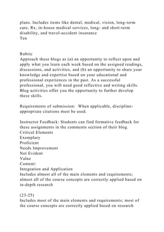 OL 620 Total Rewards Sample ToolkitOverviewEach week y.docx