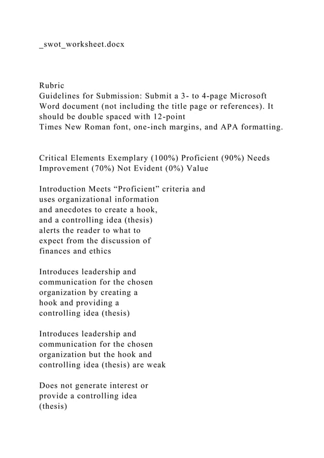 OL 665 Milestone Three Guidelines and Rubric Overview .docx