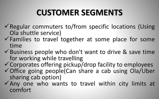 Ola business model | PPT