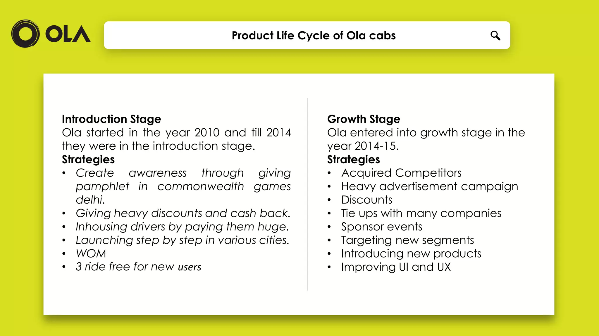 Ola Cabs | Product and Brand Management | PDF