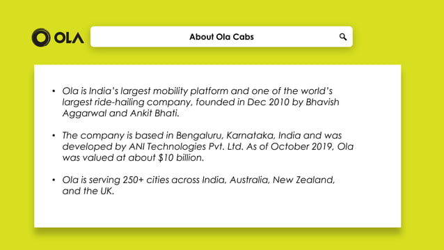 Ola Cabs | Product and Brand Management | PDF | Advertising Industry ...
