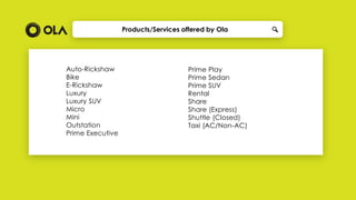 Ola Cabs | Product and Brand Management | PDF
