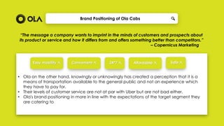 Ola Cabs | Product and Brand Management | PDF