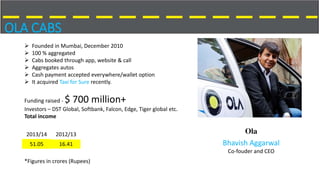 Taxi Wars - Ola V/s uber | PPTX