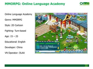 OLAA - Online Language Academy MMORPG | PPTX