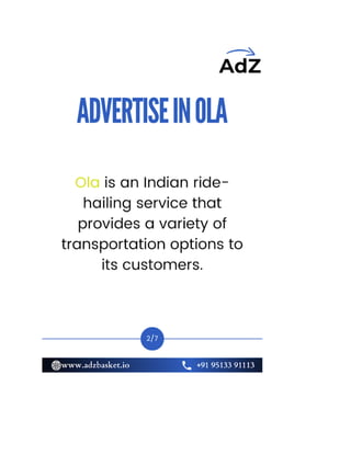 ola -in-app advertisement-AdZbasket | PDF