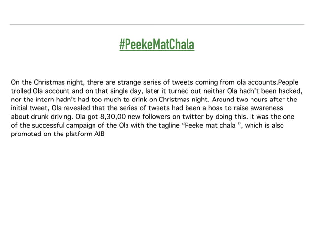 Ola Online Campaign | PPT