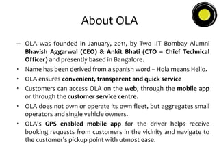 Ola Case Study | PPTX