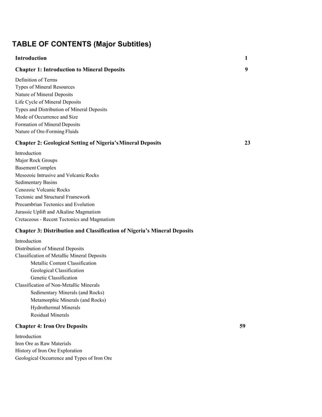 Mineral deposits and exploration potential of nigeria (flyer) | PDF
