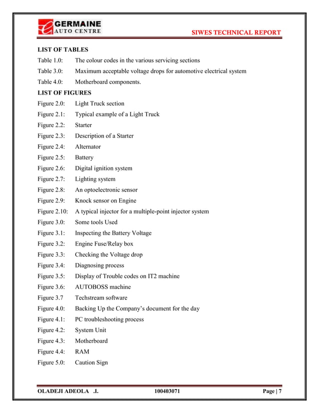 SIWES TECHNICAL REPORT BY OLADEJI ADEOLA | PDF | Business | Business and Finance