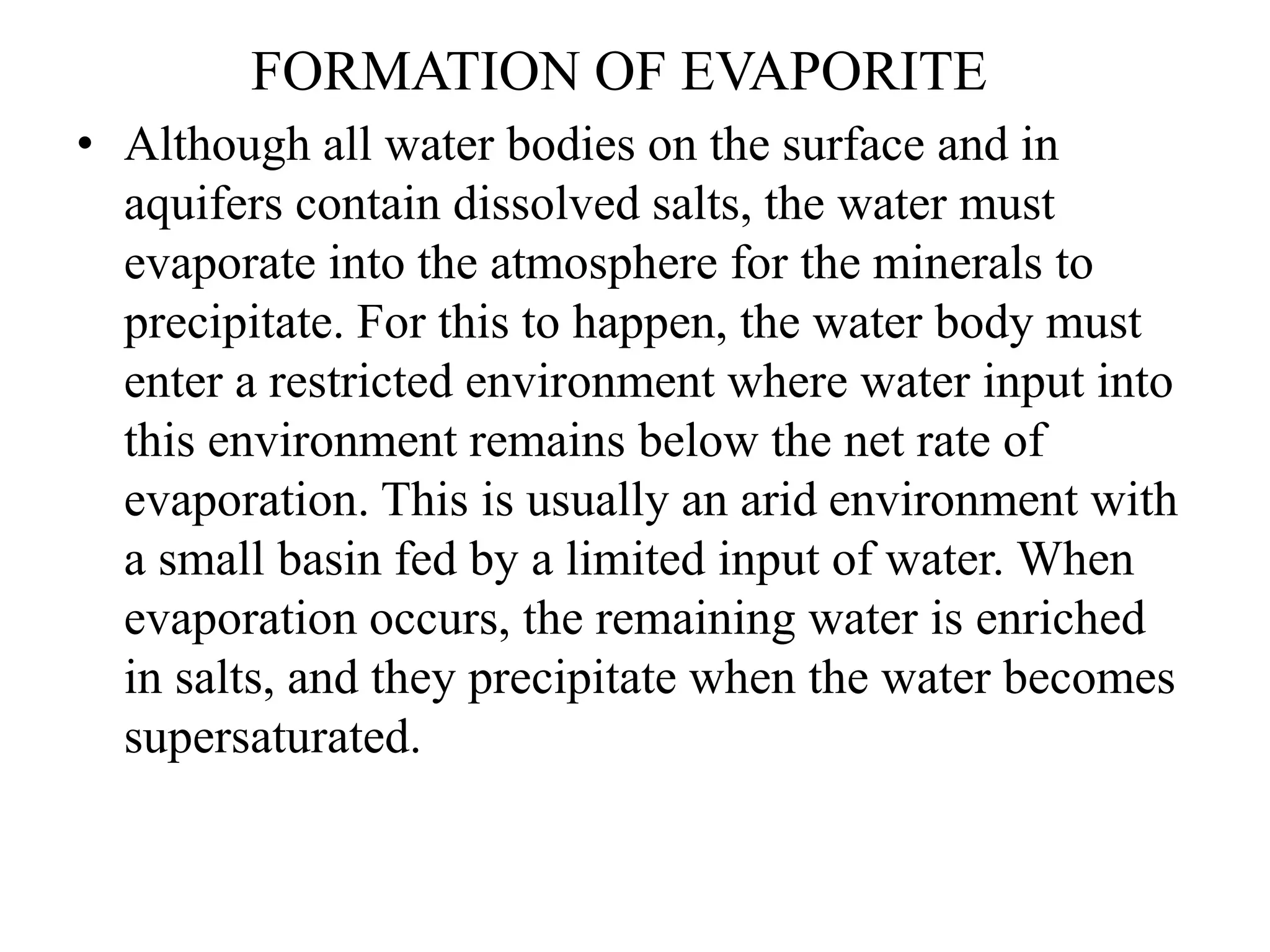 Oladimeji evaporite presentation | PPTX