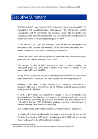 Olaf Annuel report 2011 | PDF