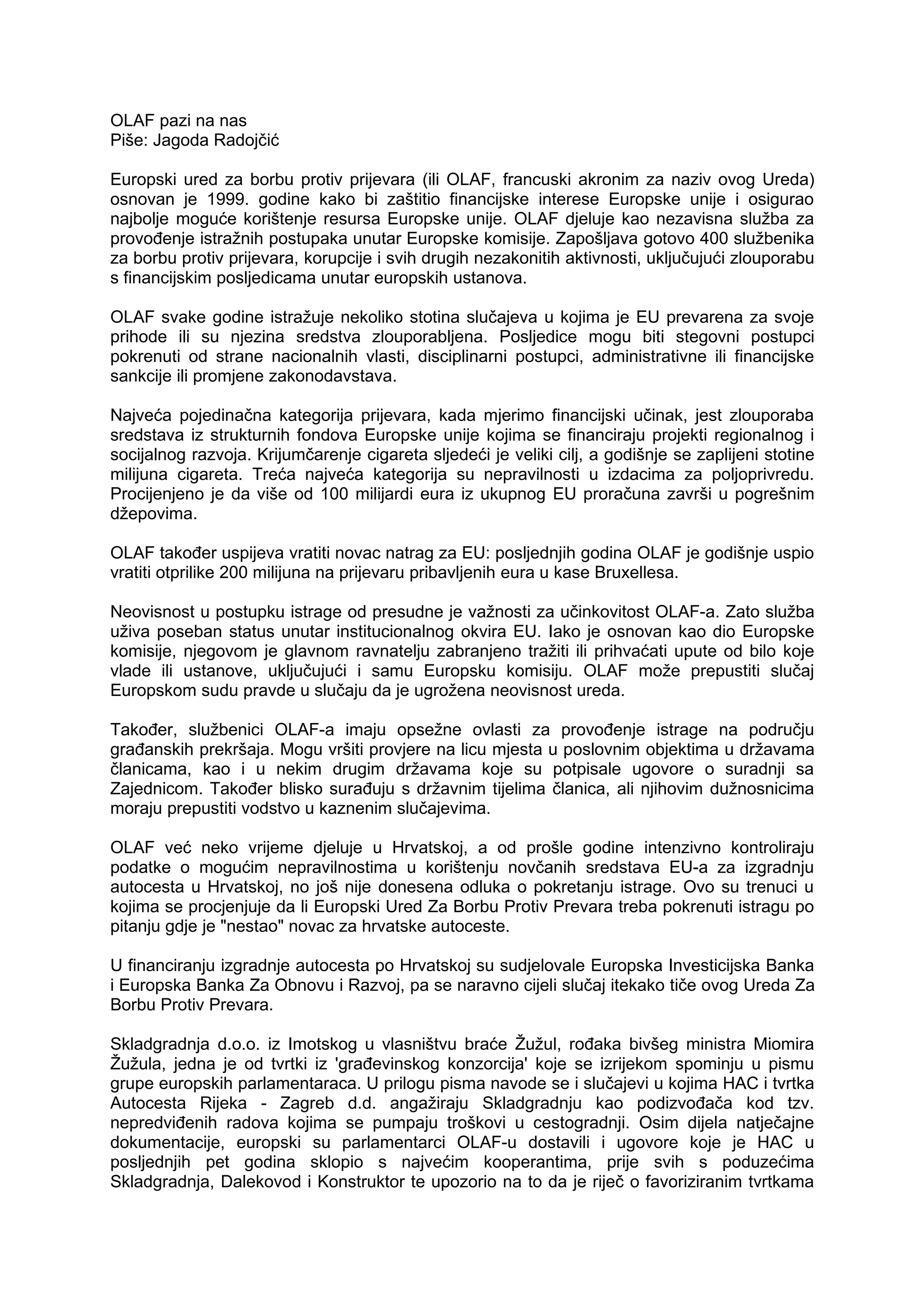 Olaf pazi na nas | DOC