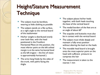 Anthropometry and Physical Charateristics in man | PPT