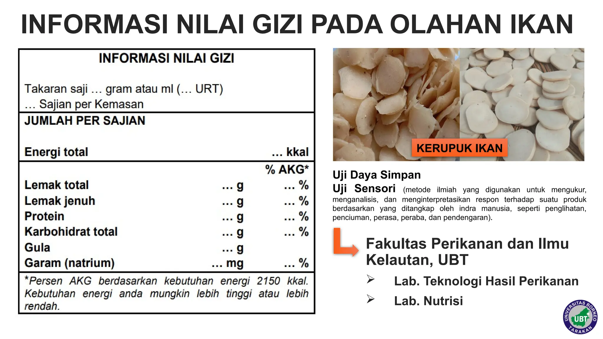 SOSIALISASI KEMASAN PRODUK DAN PELATIHAN OLAHAN IKAN YANG BAIK DAN STERIL PADA UKM INDRI | PPTX