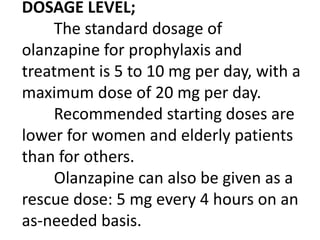 ANTIEMETIC Drug - Olanzapine | PPTX