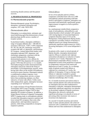 Olanzapine 10mg tablets smpc taj pharmaceuticals | PDF