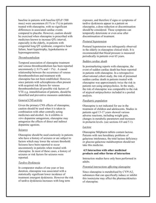 Olanzapine 10mg tablets smpc taj pharmaceuticals | PDF